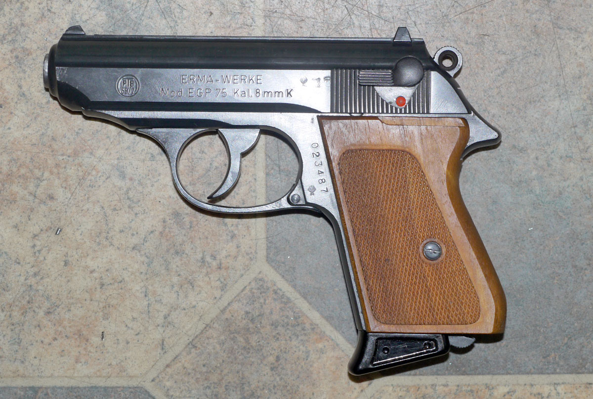Gas-Schreckschusspistole Erma EGP75, wie Walther PPK, PTB 69/2 - frei ...