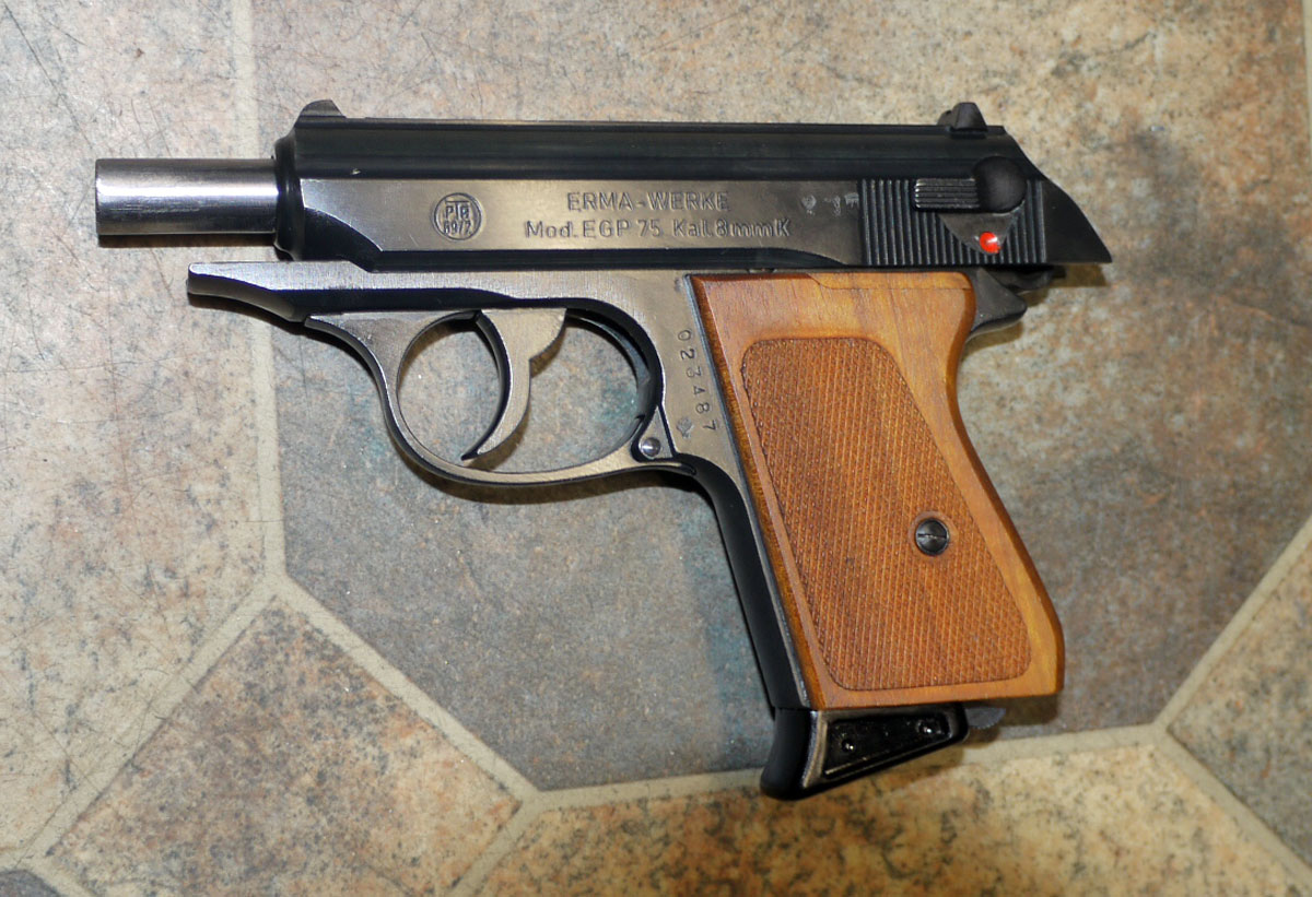 Gas-Schreckschusspistole Erma EGP75, wie Walther PPK, PTB 69/2 - frei ...